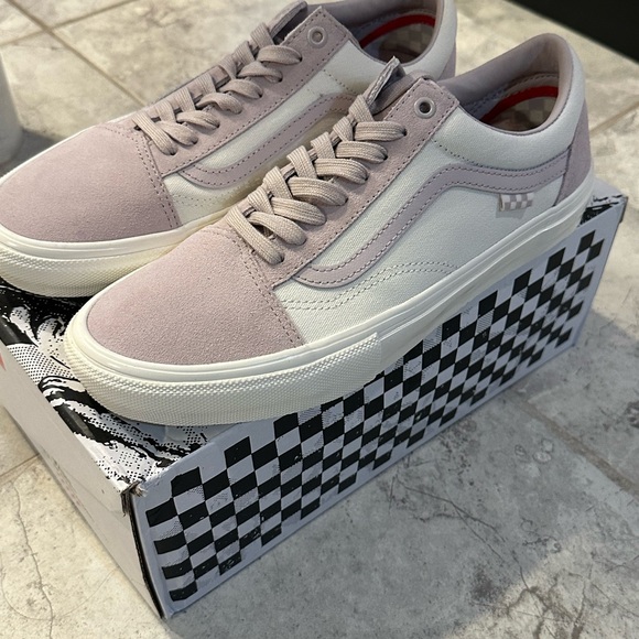 Vans | Shoes | Skate Old Skool Marshmallow Violet Vans | Poshmark
